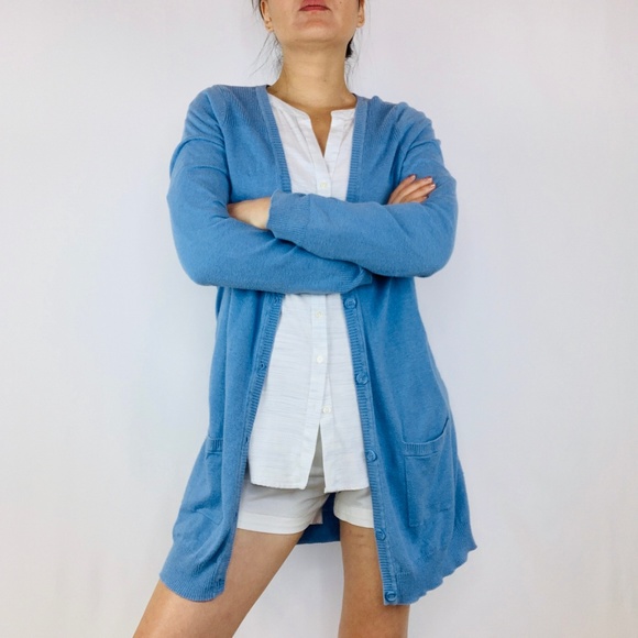 Sweaters | Light Blue Duster With 2 Front Pockets | Poshmark